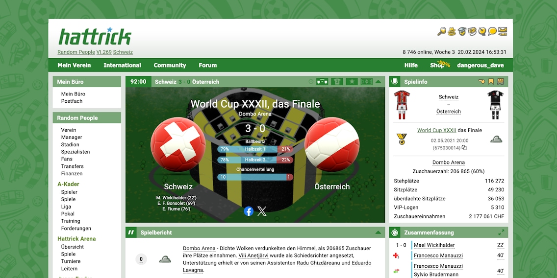 Hattrick, der Klassiker unter den Online-Fussballmanager-Games - Digitec